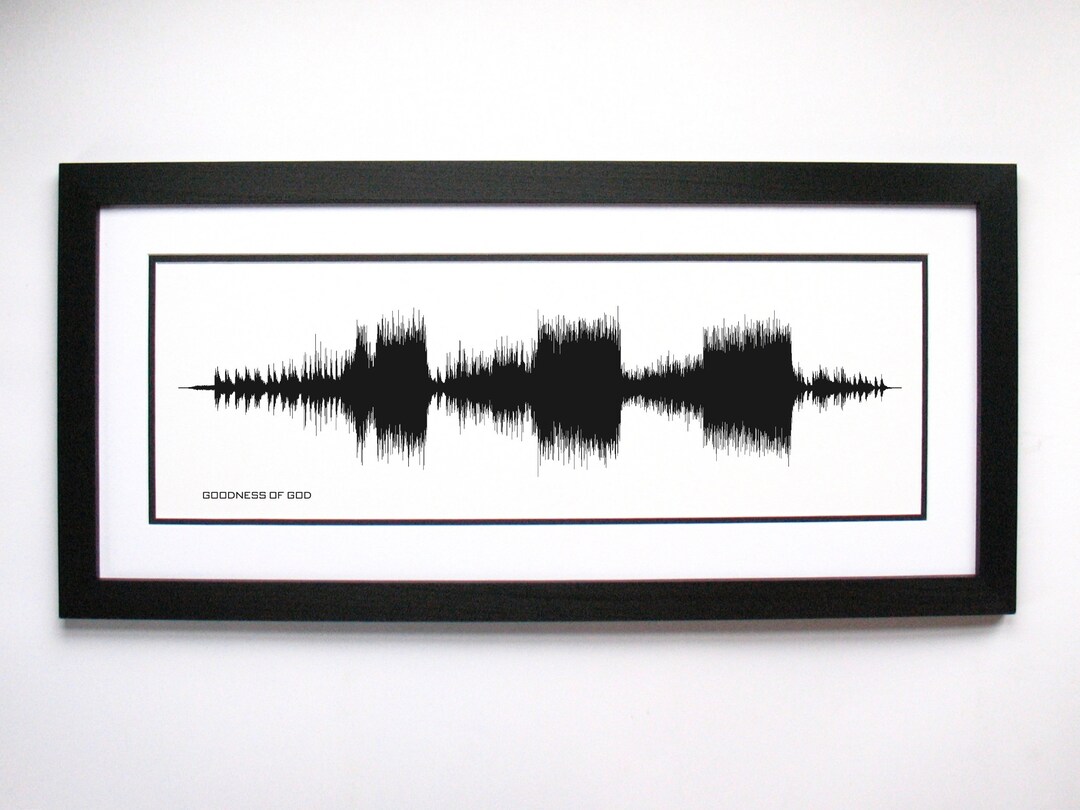 Goodness of God - Song Lyrics Wall Art, Song Lyric Gift Idea, Goodness of God Sound Wave Song ...