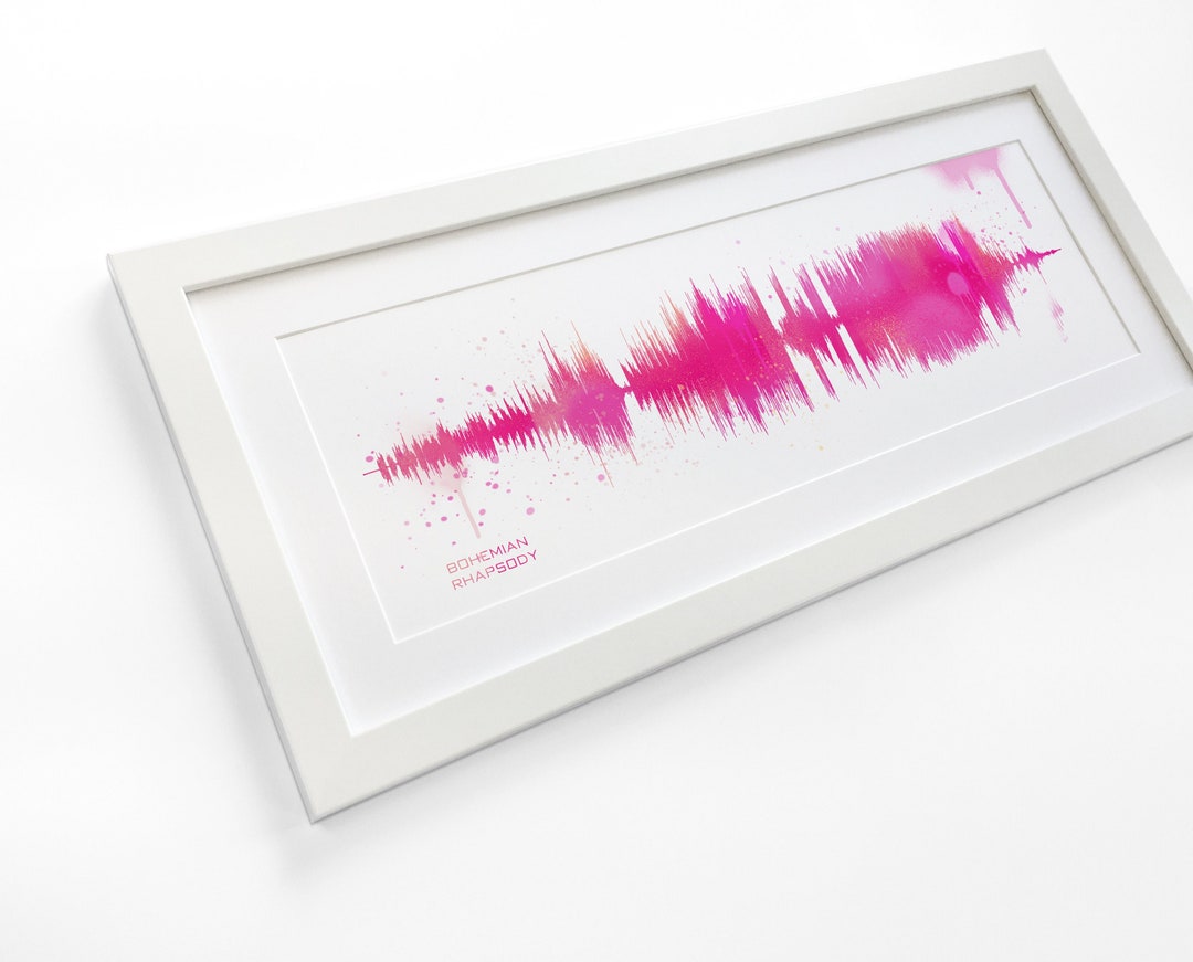 Preppy Room Decor - Song Soundwave Art, Preppy Wall Art, Pink Dorm Room ...