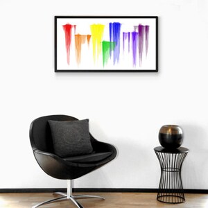 Auditory Rainbow - Sound Wave Canvas / Colorful Voice Art Print ...