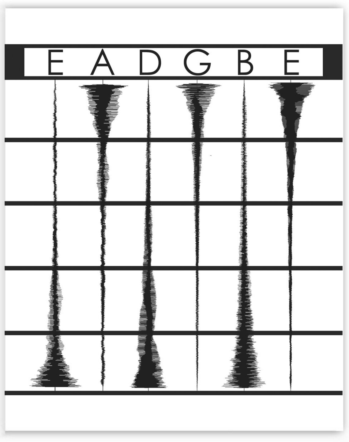 Guitar Strings Guitar Sound Wave / Guitarist Music Art - Etsy