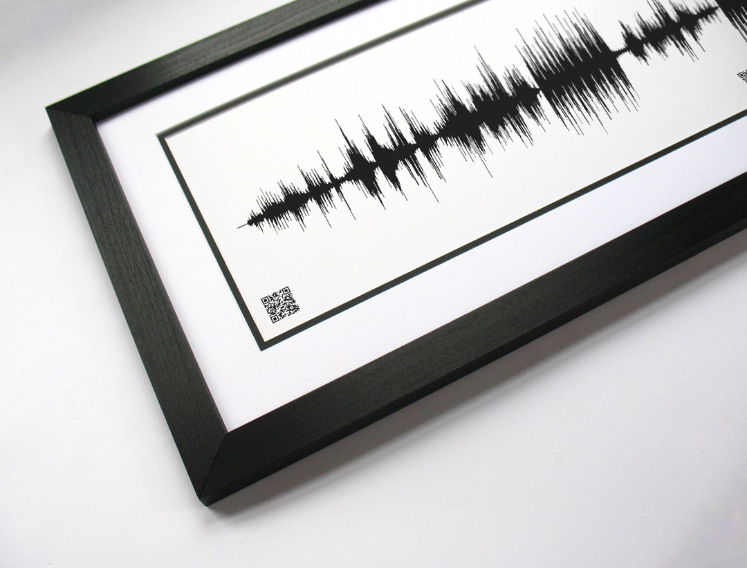 Soundwave Art QR Code - Custom Song Sound Wave Print With QR Code, Gift ...