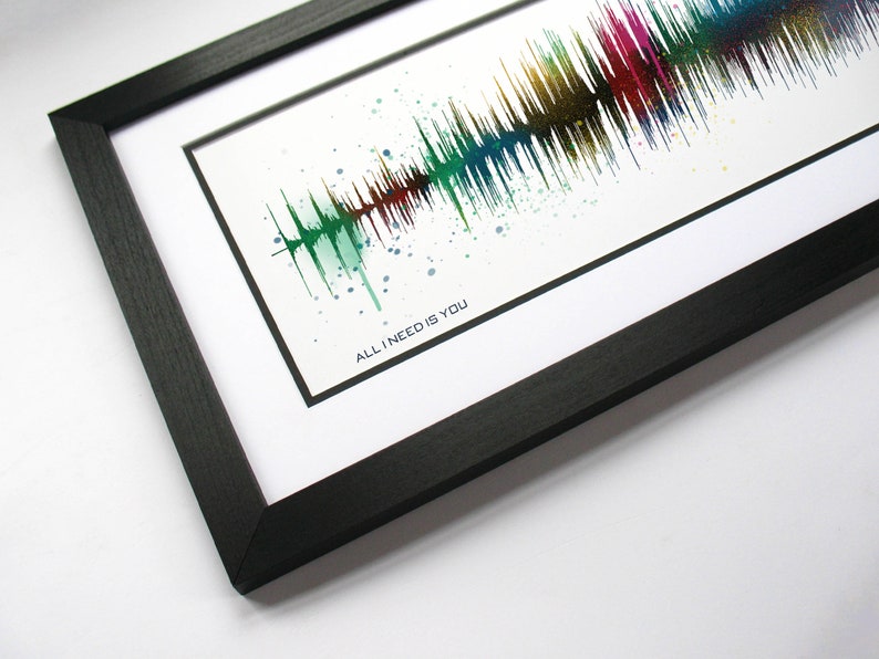 Soundwave Art With Frame Framed Sound Wave Art Framed Wall - Etsy