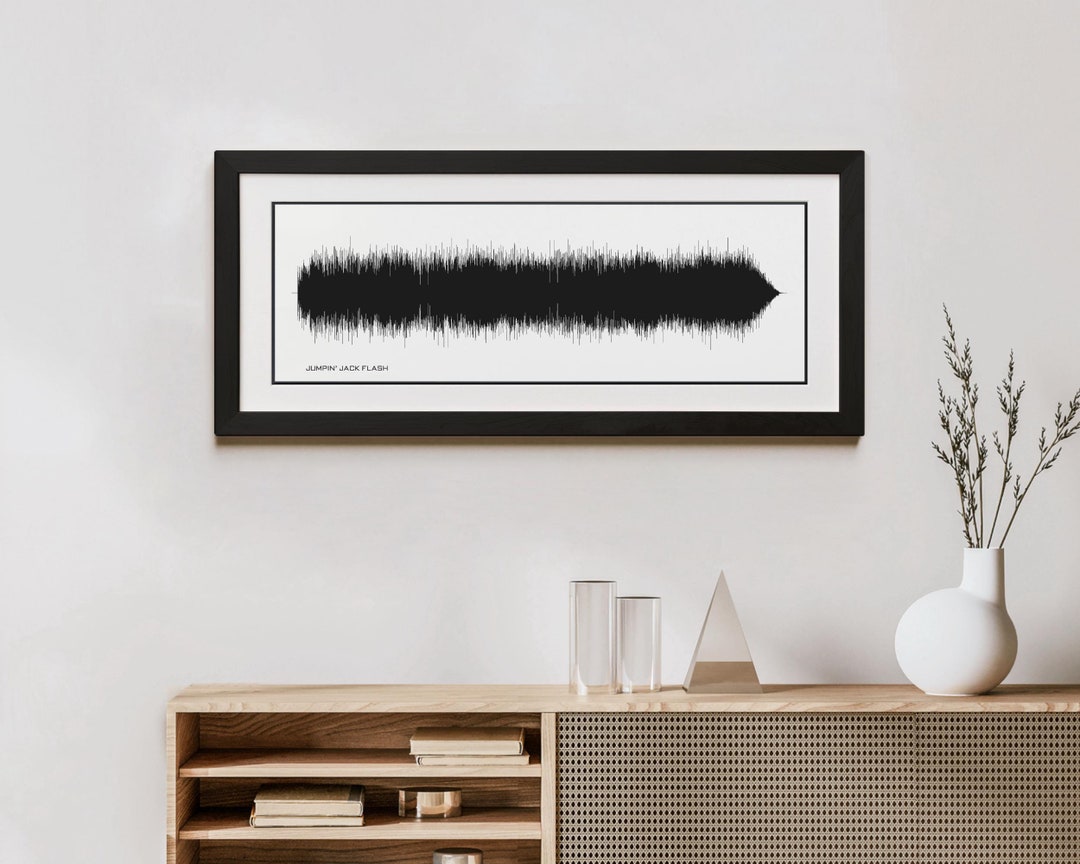 Jumpin' Jack Flash Music Poster Soundwave Art Made From the Song jumpin ...