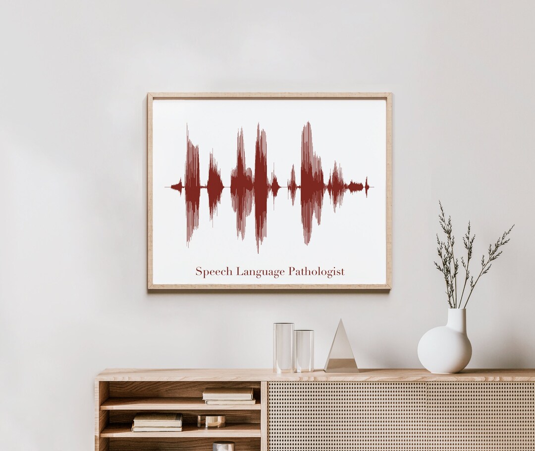 Speech Language Pathologist Gift - Sound Wave & Voice Art Print for SLP ...