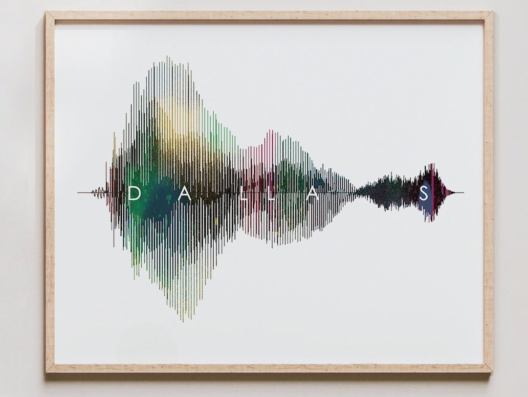Dallas Texas Art - Sound Wave of City Name - Dallas Art Print, City of ...