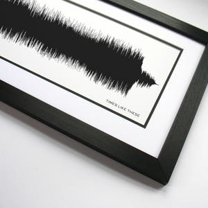 Times Like These Song Lyrics Wall Art - Song Lyric Gift Idea, Times ...