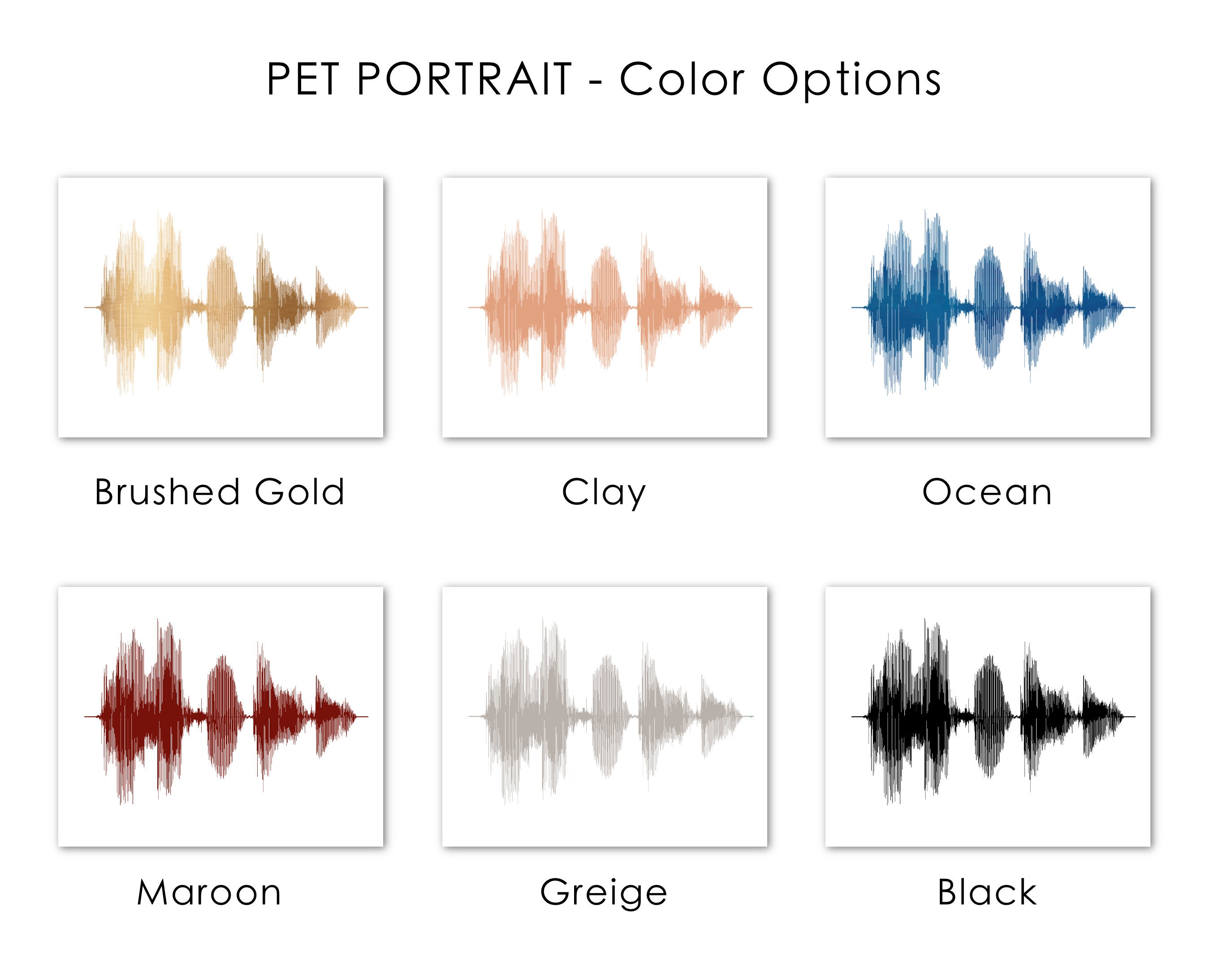Pet Sound Portrait Sound Wave of Your Pet bark Meow - Etsy