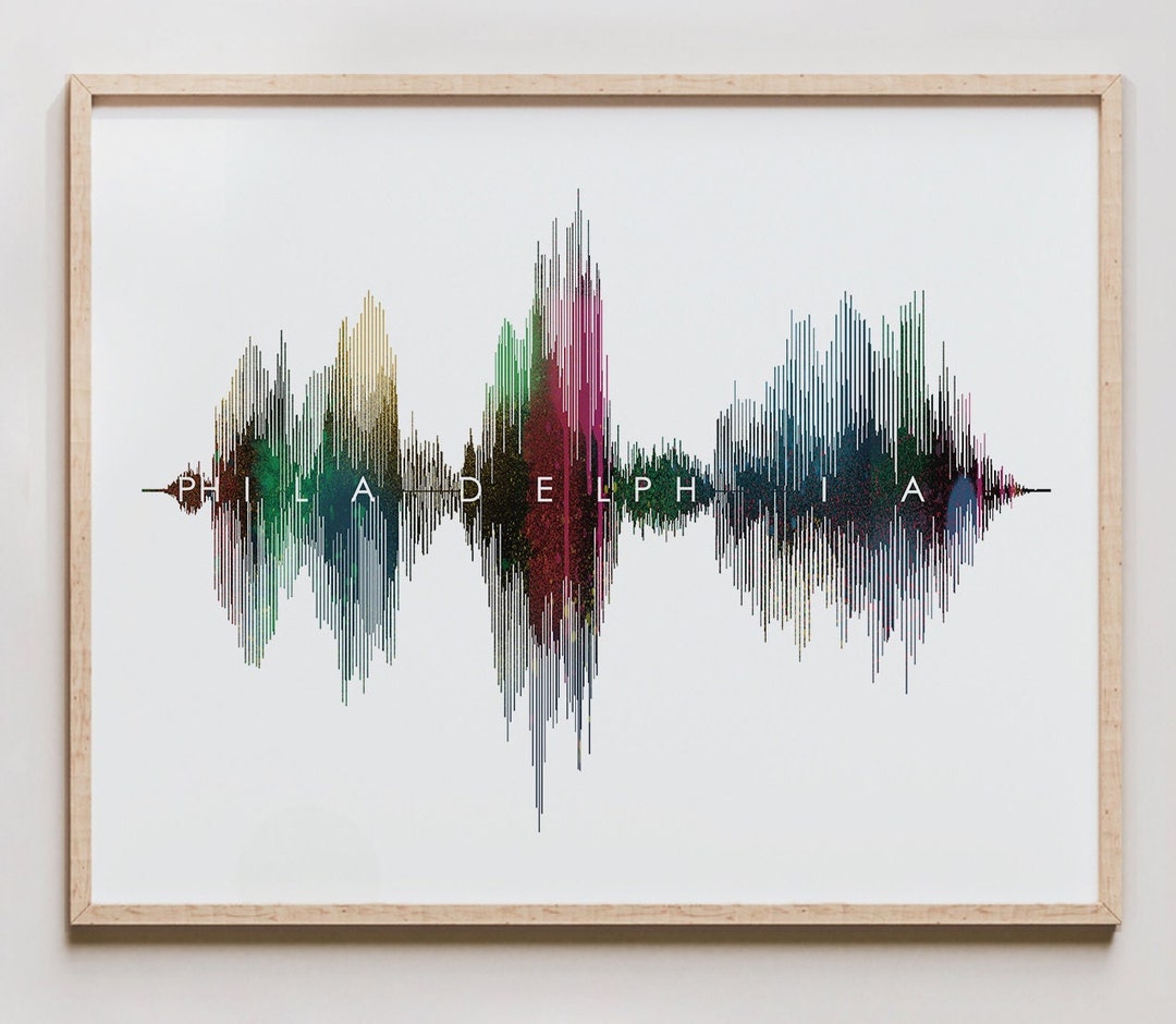 Philadelphia Pennsylvania Art - Sound Wave of City Name - Philadelphia ...