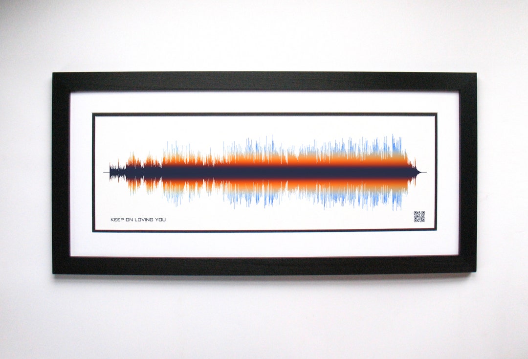 Sound Wave Art QR Code - Custom Song Soundwave Print With QR Code ...