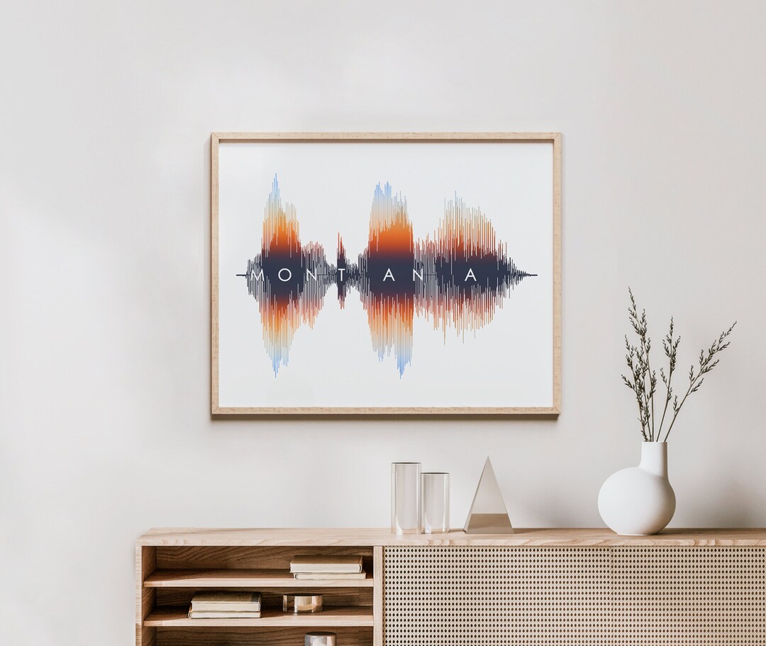 Montana Wall Art - Sound Wave Montana Art Print | Created From ...