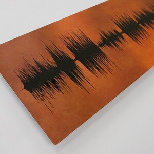 Copper Anniversary - Sound Wave, 7th Anniversary Gift for Him - Any ...