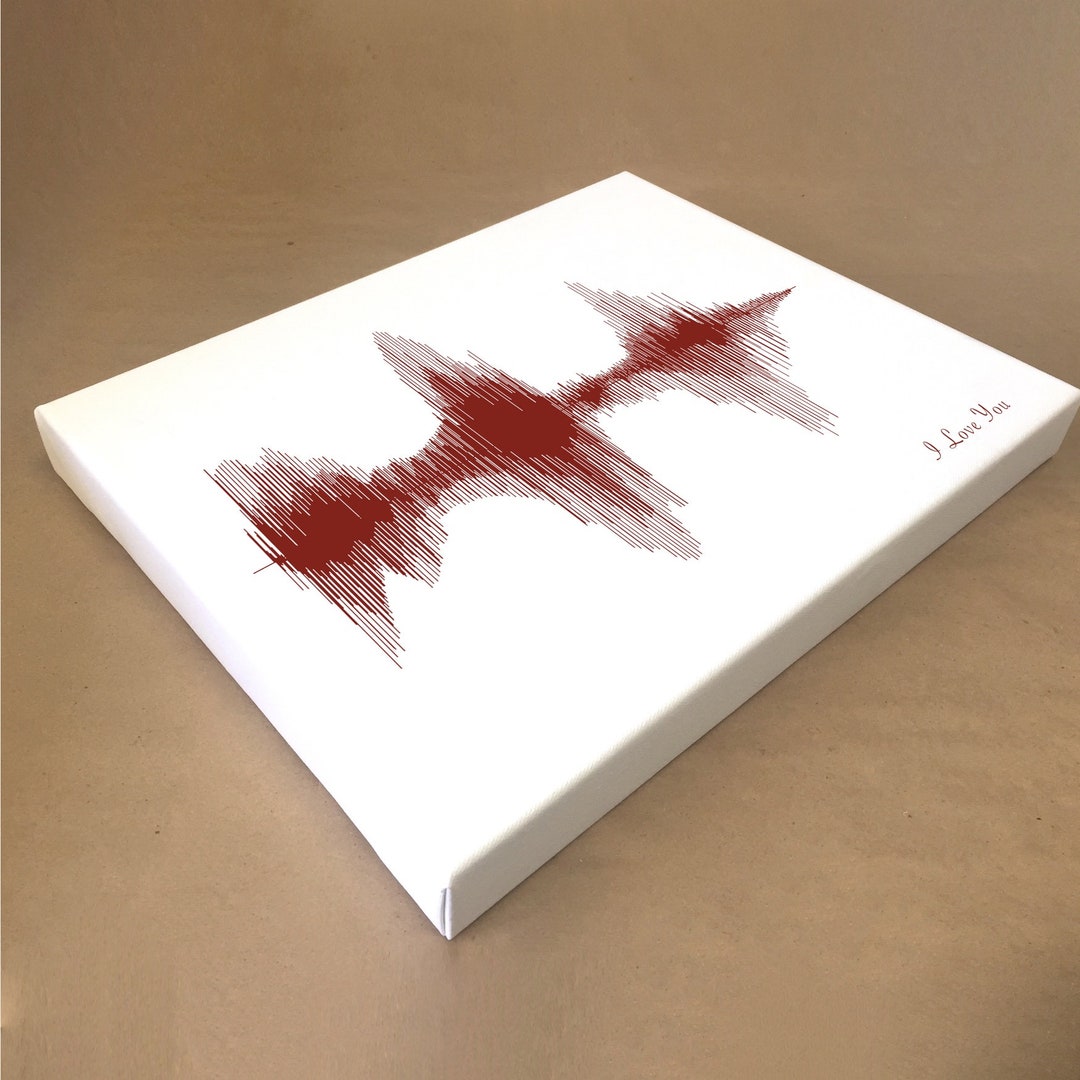 I Love You Art Print Gift - Sound Wave & Voice Art Poster - Valentine's ...