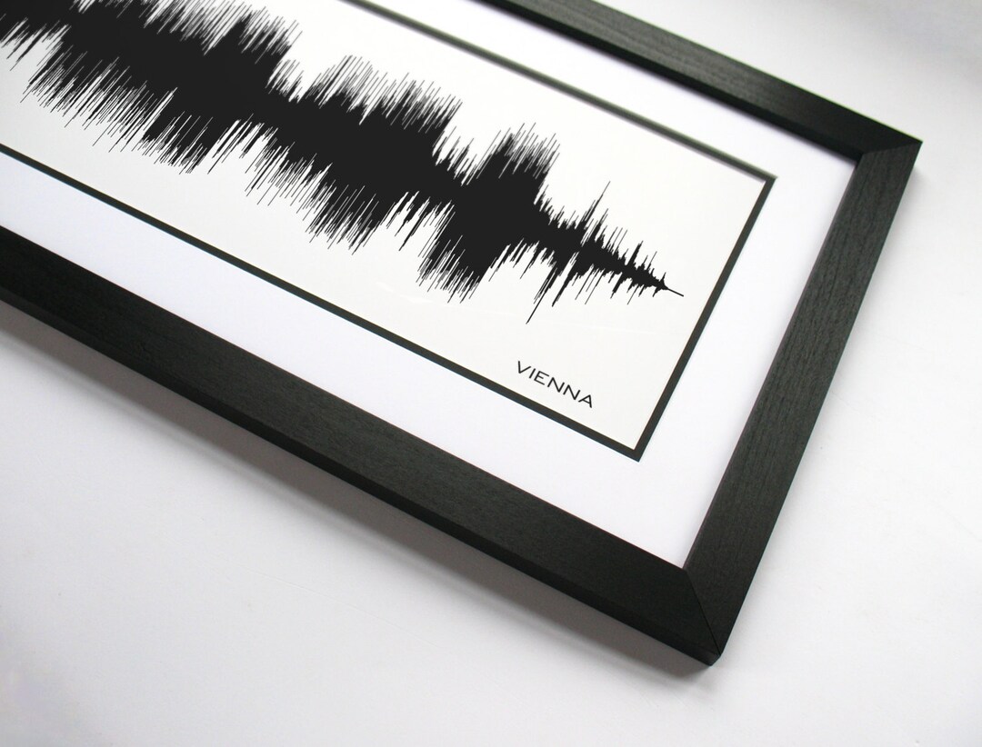 Vienna Song Lyrics Wall Art - Song Lyric Gift Idea, Vienna Sound Wave ...