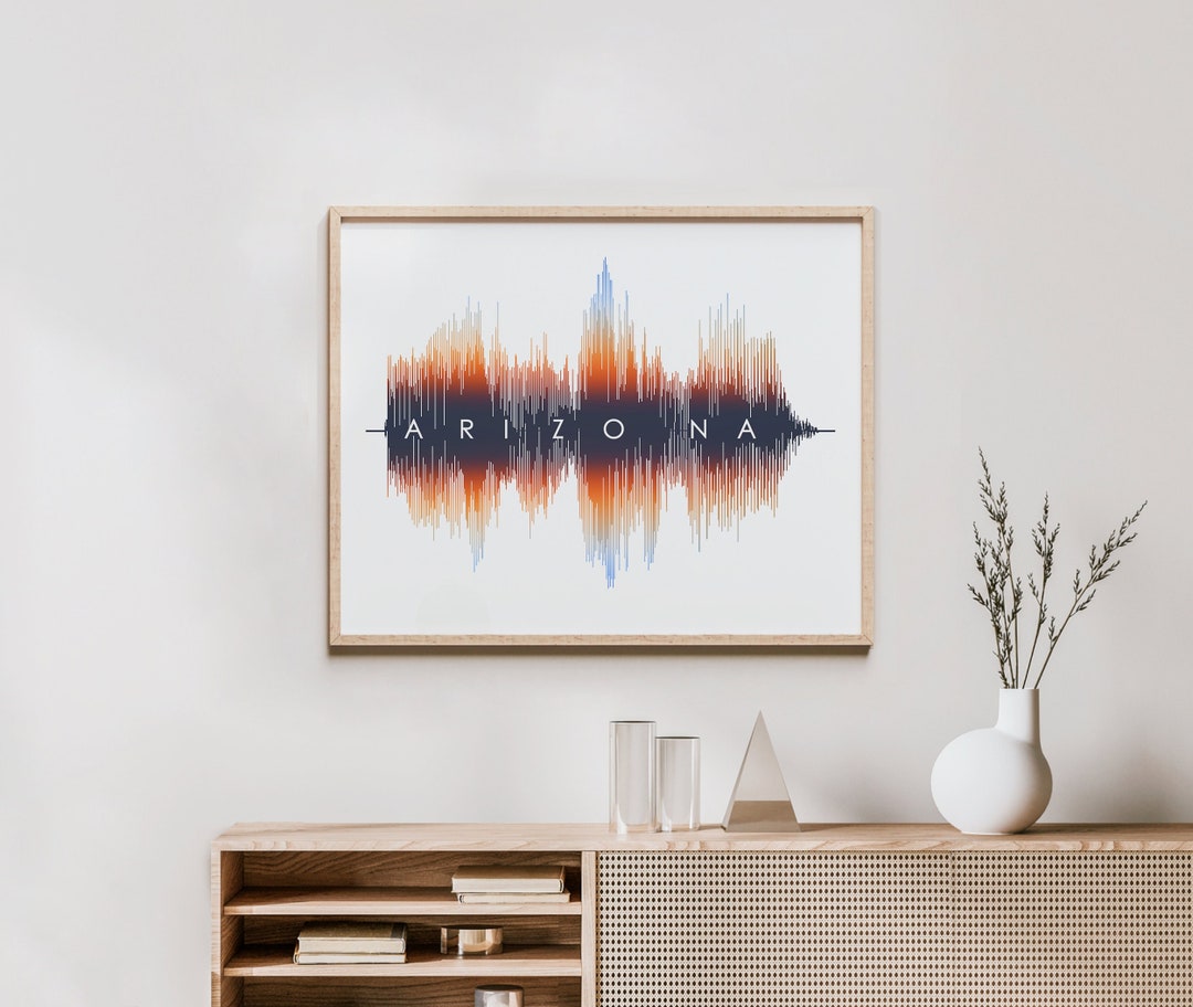 Arizona Wall Art - Sound Wave Arizona Art Print | Created From ...