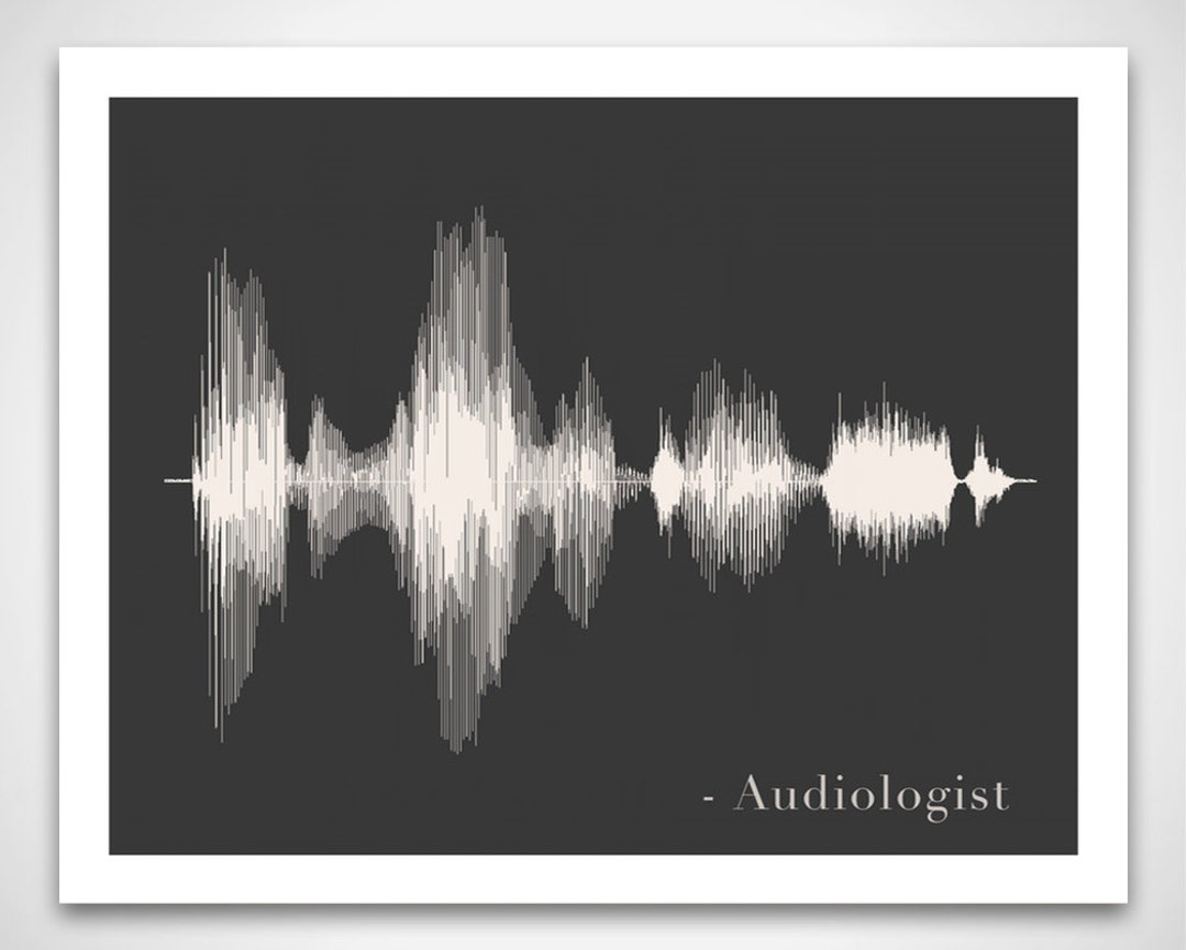 Audiologist Art Print Gift - Sound Wave & Voice Art Poster for ...