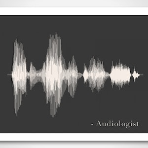 Audiologist Art Print Gift - Sound Wave & Voice Art Poster for ...