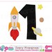 Space Ship Applique Embroidery Numbers Set (digital Download) 2265 - Etsy