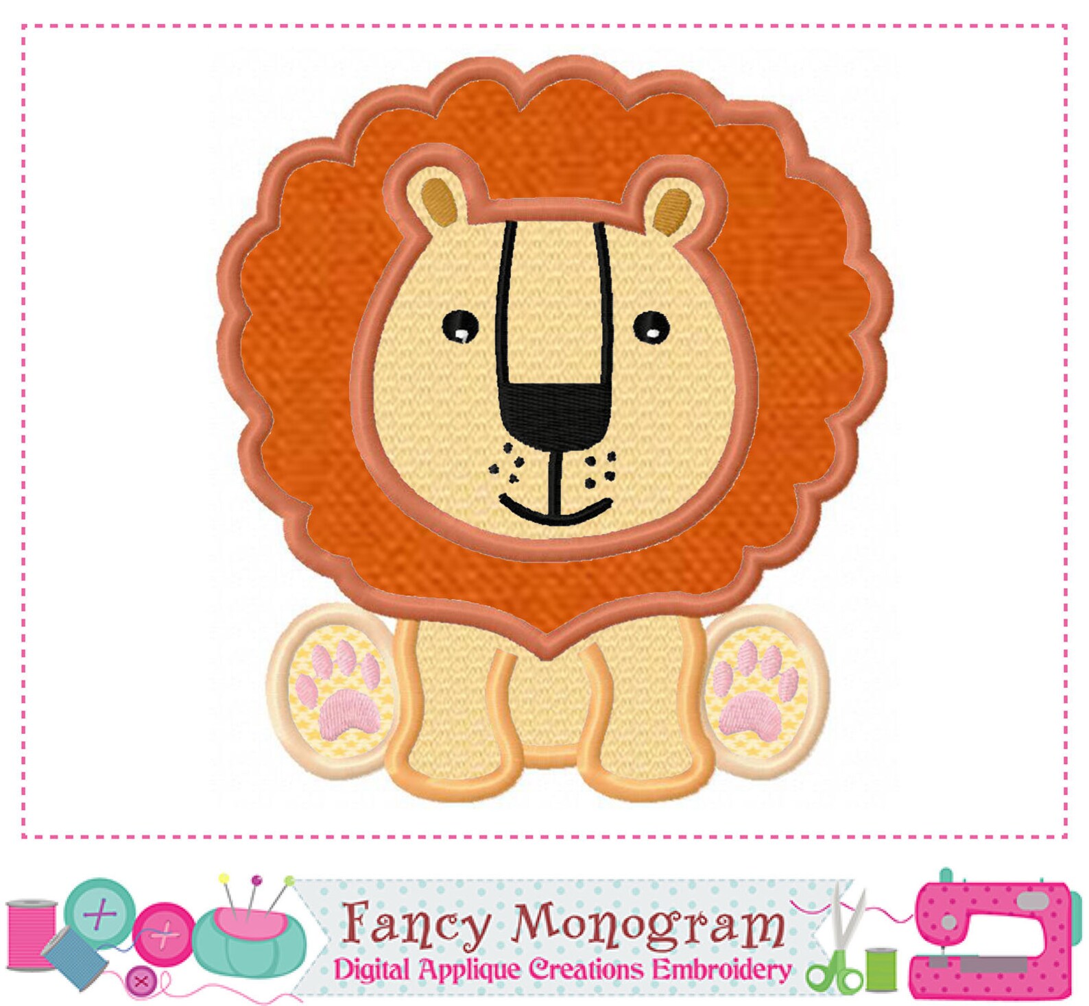 Lion Embroidery Design - Baby Applique Machine Pattern 2210 - Etsy