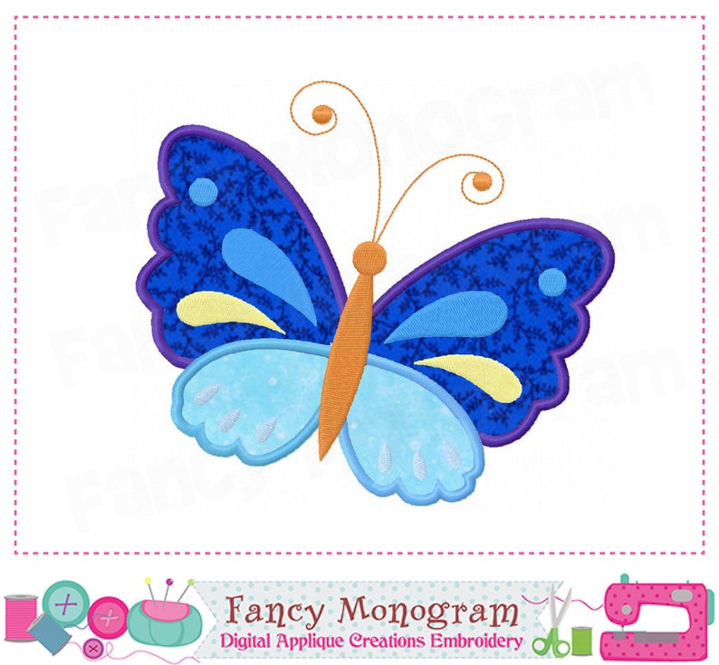 Butterfly applique Butterfly design Butterfly embroidery | Etsy