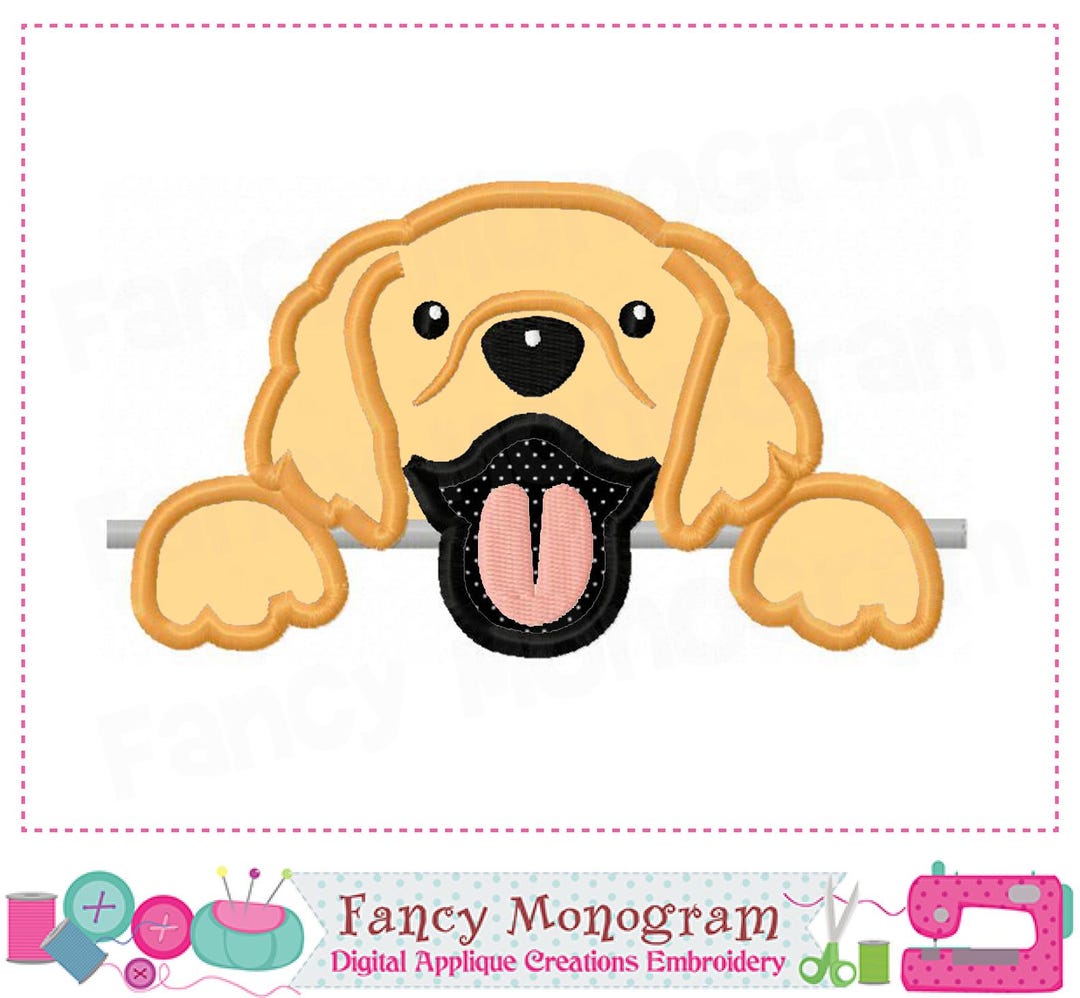 Labrador Puppy Applique Embroidery Design: 4 Sizes (instant Download ...