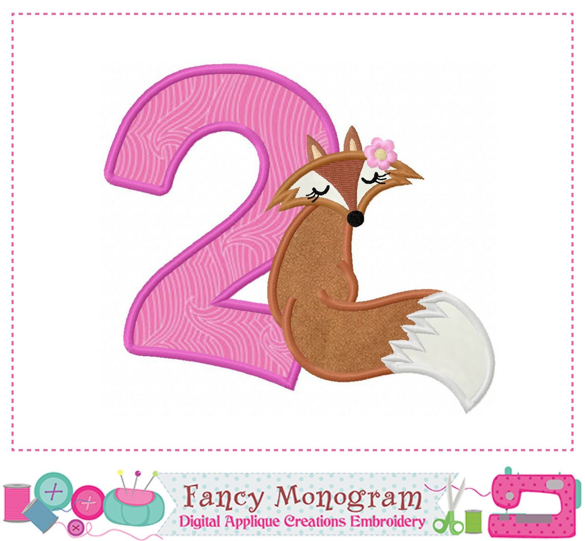 Fox Numbers applique design Easter numbers applique | Etsy