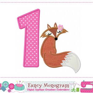 Fox Numbers Applique Design Easter Numbers Applique - Etsy