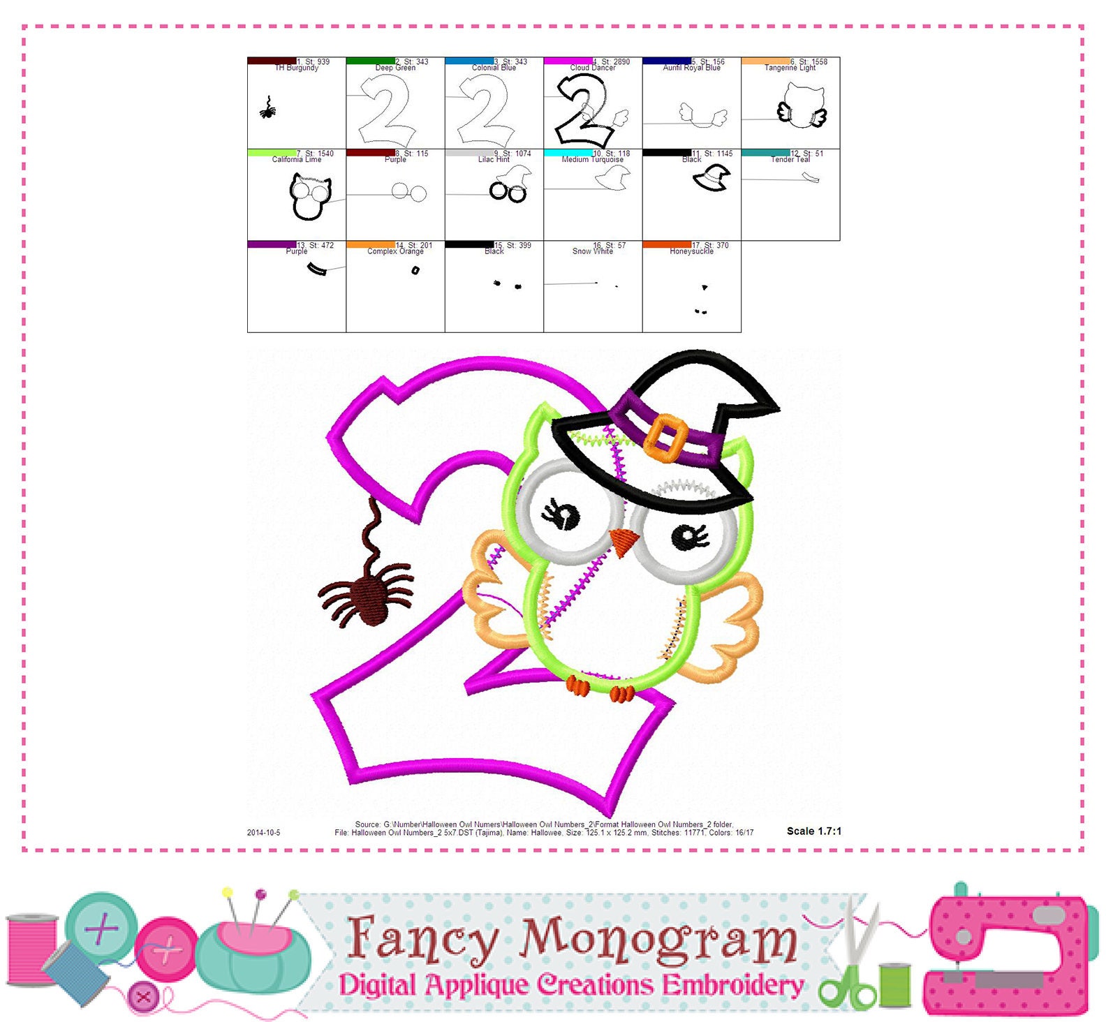 Witch Numbers applique design Halloween Numbers applique | Etsy