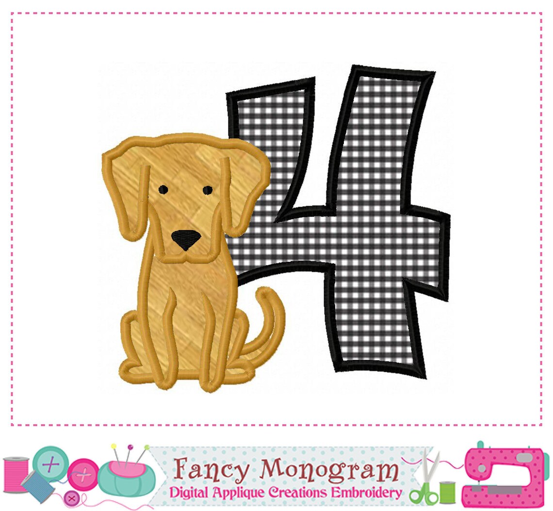 Dog Numbers Applique Puppy Numbers Design Puppy Numbers - Etsy UK