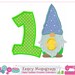 Easter Gnome Numbers Design Gnome Number Applique Design - Etsy