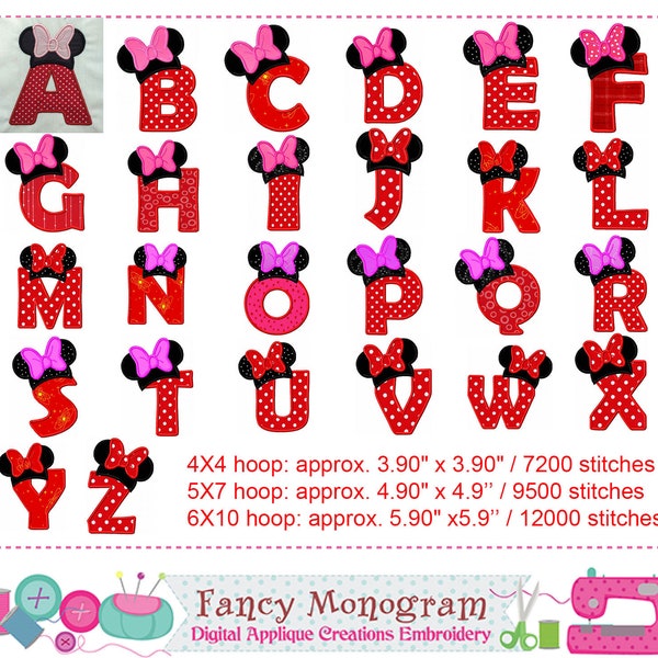 Minnie Monogram - Etsy