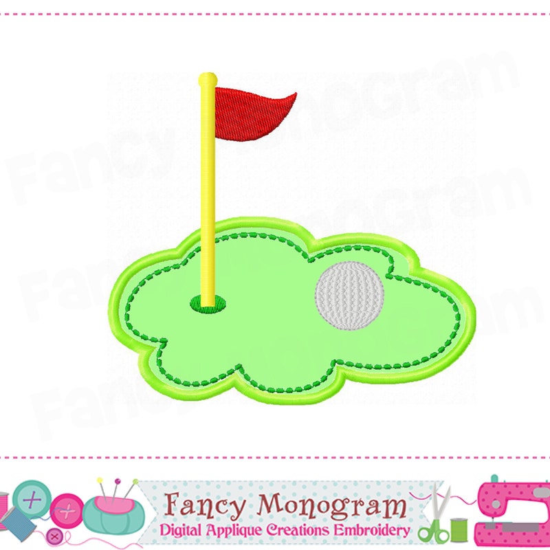 Golf Applique - Etsy