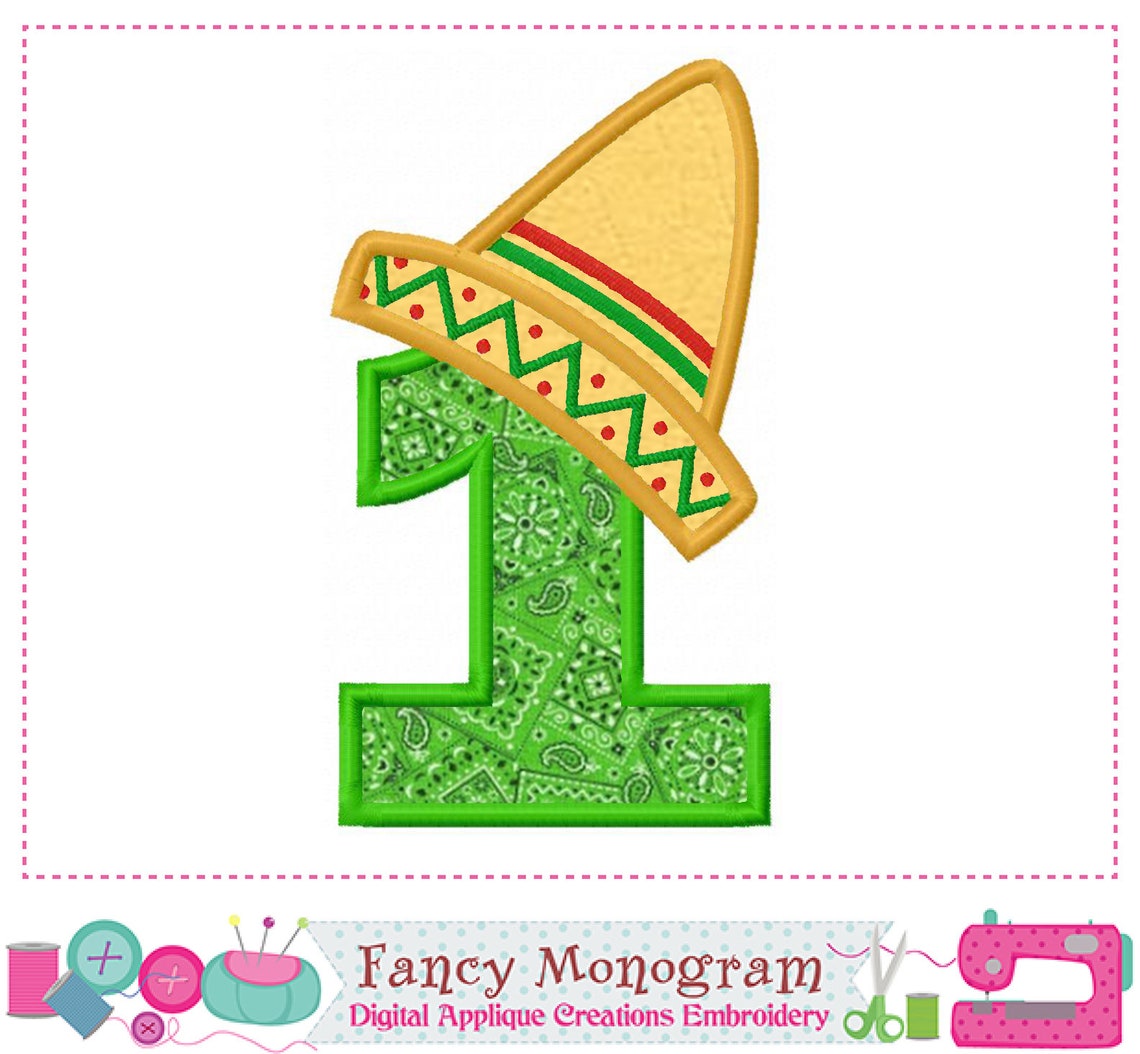 CINCO DE MAYO Numbers Applique Design Birthday Numbers - Etsy
