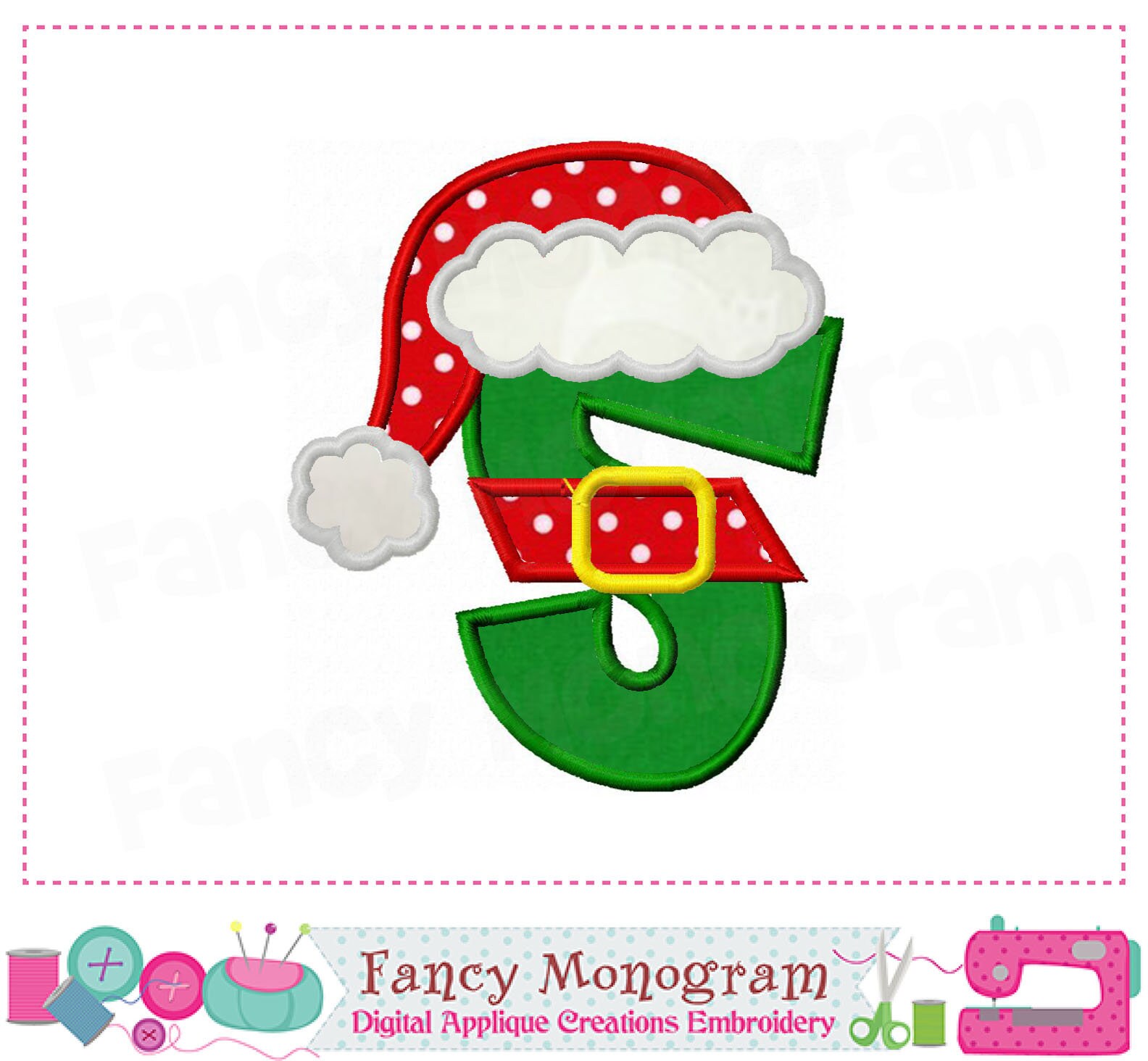 Santa Claus Numbers applique Christmas Numbers embroidery | Etsy