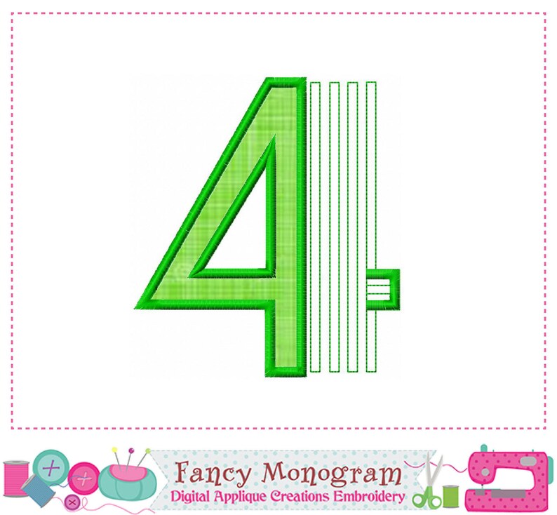 Numbers Applique Numbers Embroidery Numbers Design - Etsy