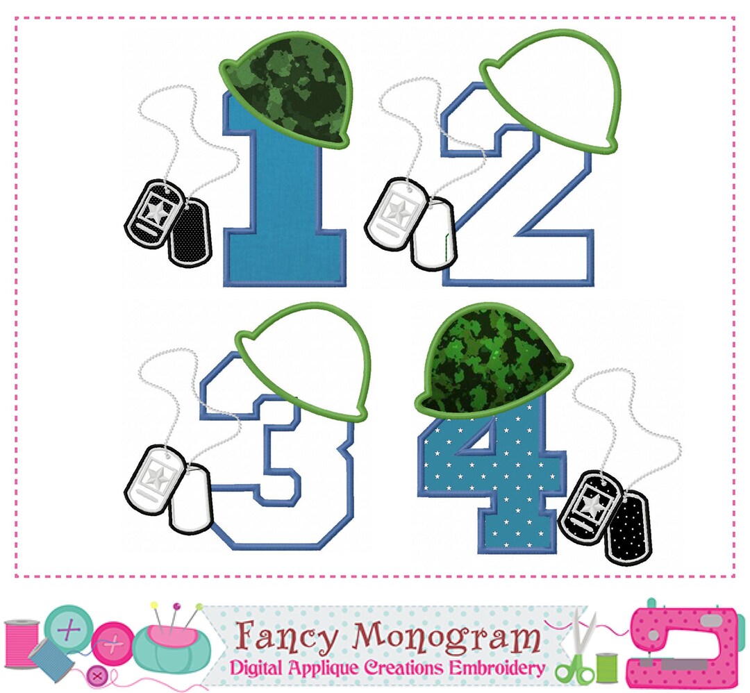 Memorial Day Numbers Applique Embroidery: Patriotic Design -22219 - Etsy