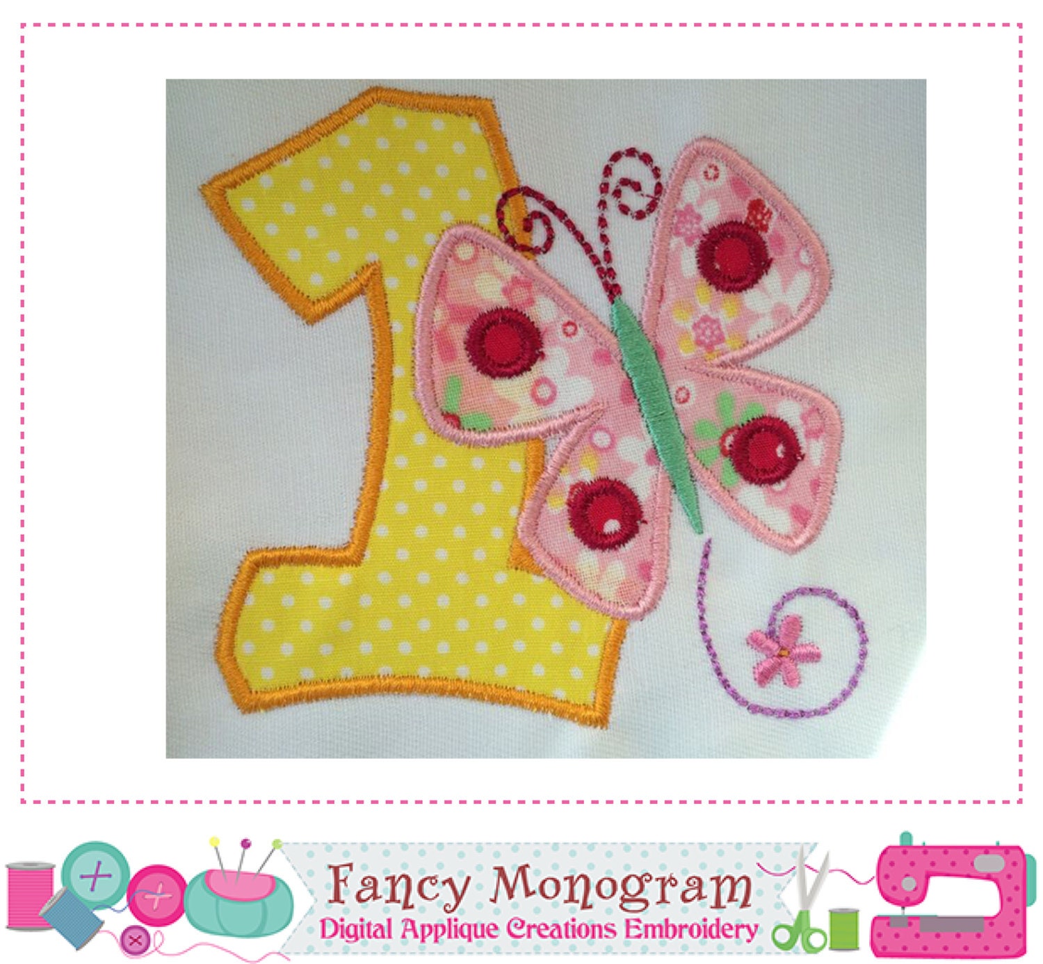 Butterfly Numbers Applique Birthday Numbers Embroidery | Etsy