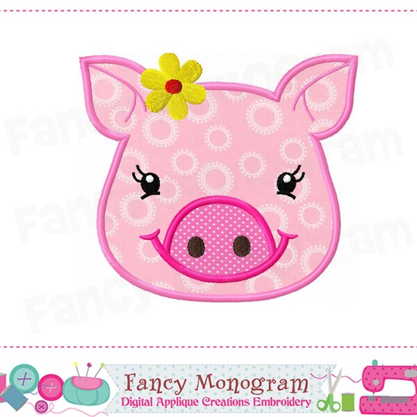 Pig Applique - Etsy