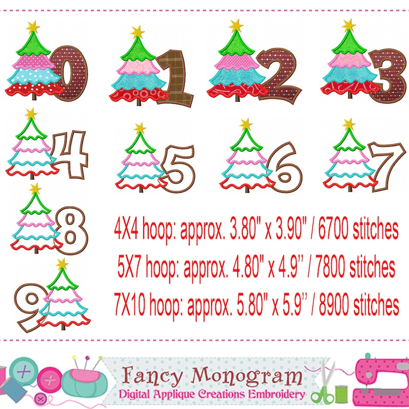 Embroidery Numbers - Etsy