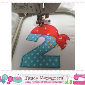 Pirate Number 2 Applique My 2nd Birthday Babies Applique - Etsy