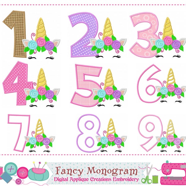 Machine Embroidery Unicorn - Etsy