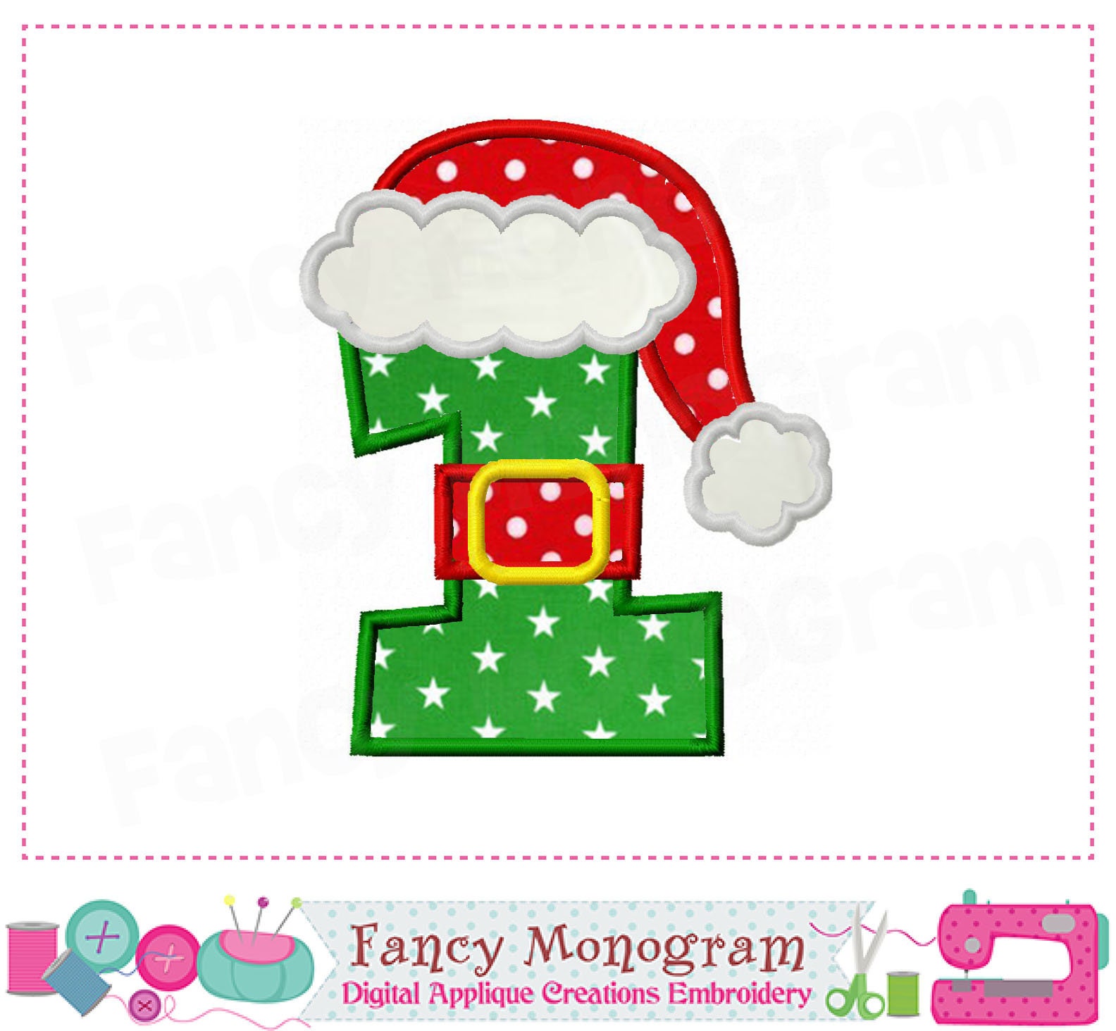 Santa Claus Numbers applique Christmas Numbers embroidery | Etsy