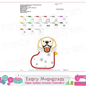 Christmas Radoe Dog Applique Design Christmas Gift Applique Design ...