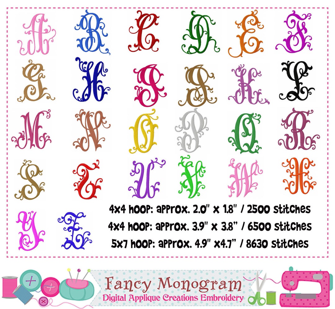 Letters Alphabet Fonts Embroidery Applique-instant DOWNLOAD Large Fonts ...