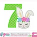 Easter Bunny Numbers Applique Bunny Girl Numbers Design Easter Numbers ...