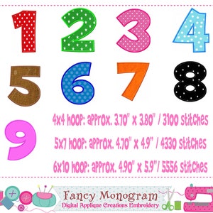Numbers-embroidery Numbers Applique Birthday Numbers Design Birthday ...