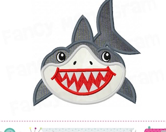 Shark Applique Embroidery Design | Etsy
