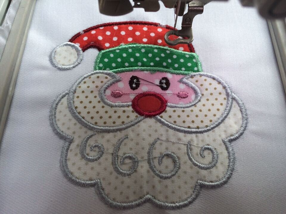 Santa Claus Applique Santa Claus Embroidery Santa Design - Etsy