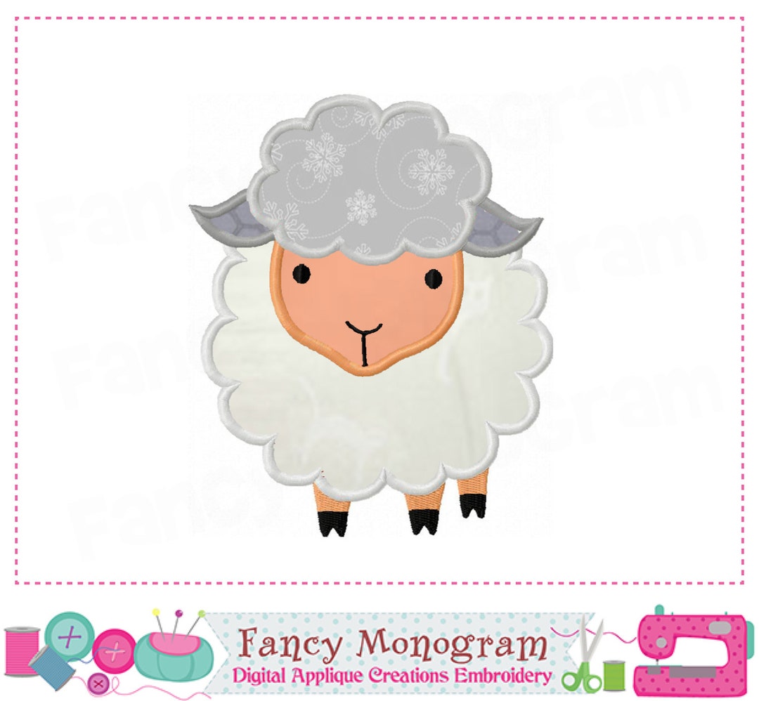 Sheep Applique Sheep Embroidery Sheep Design Goats Farm Applique Sheep ...
