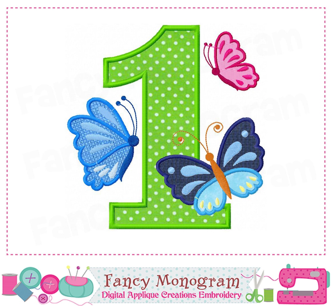 Butterfly Number 1 Design My 1st Birthday My 1st Easter Baby Girl ...