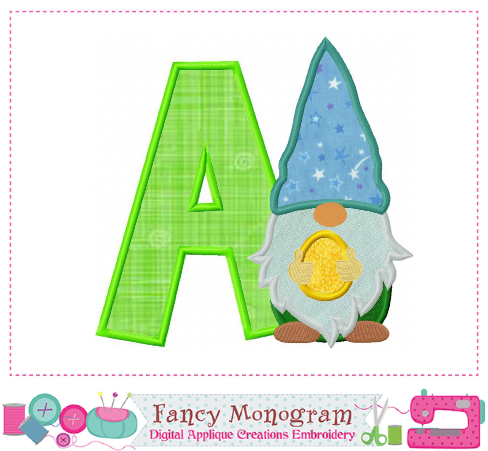 Easter Gnome Alphabet Embroidery Design Gnome Monograms - Etsy